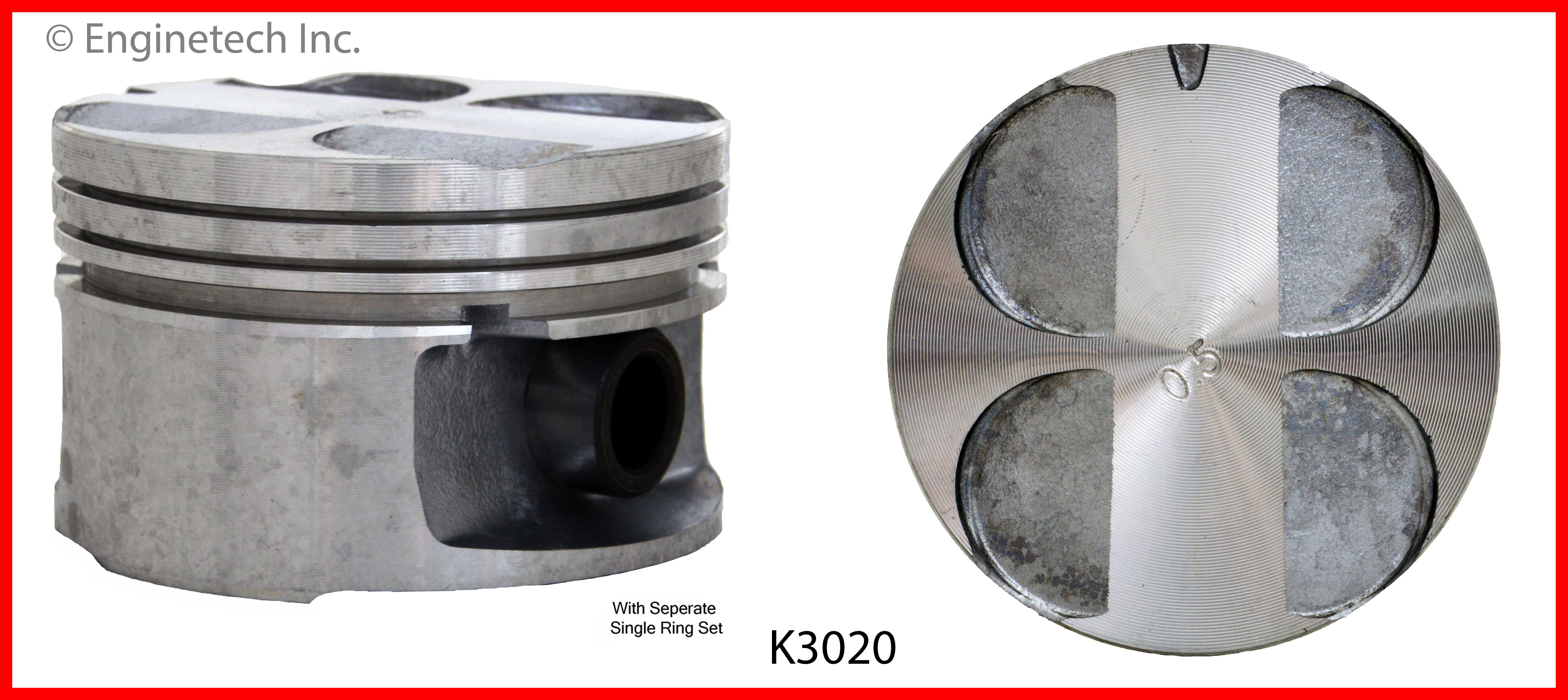 Enginetech K3020(6)PSTD Engine Piston Kit with Separate Full Ring Stac ...