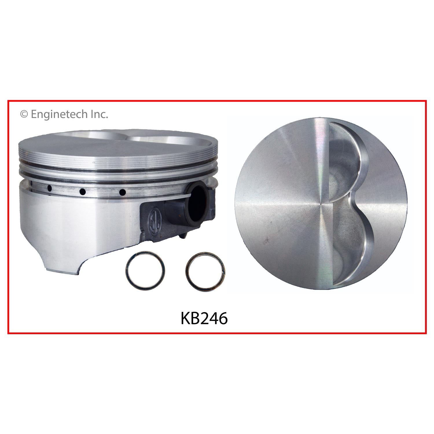 Enginetech KB246(8)040 High Performance Keith Black Engine Piston Set ...