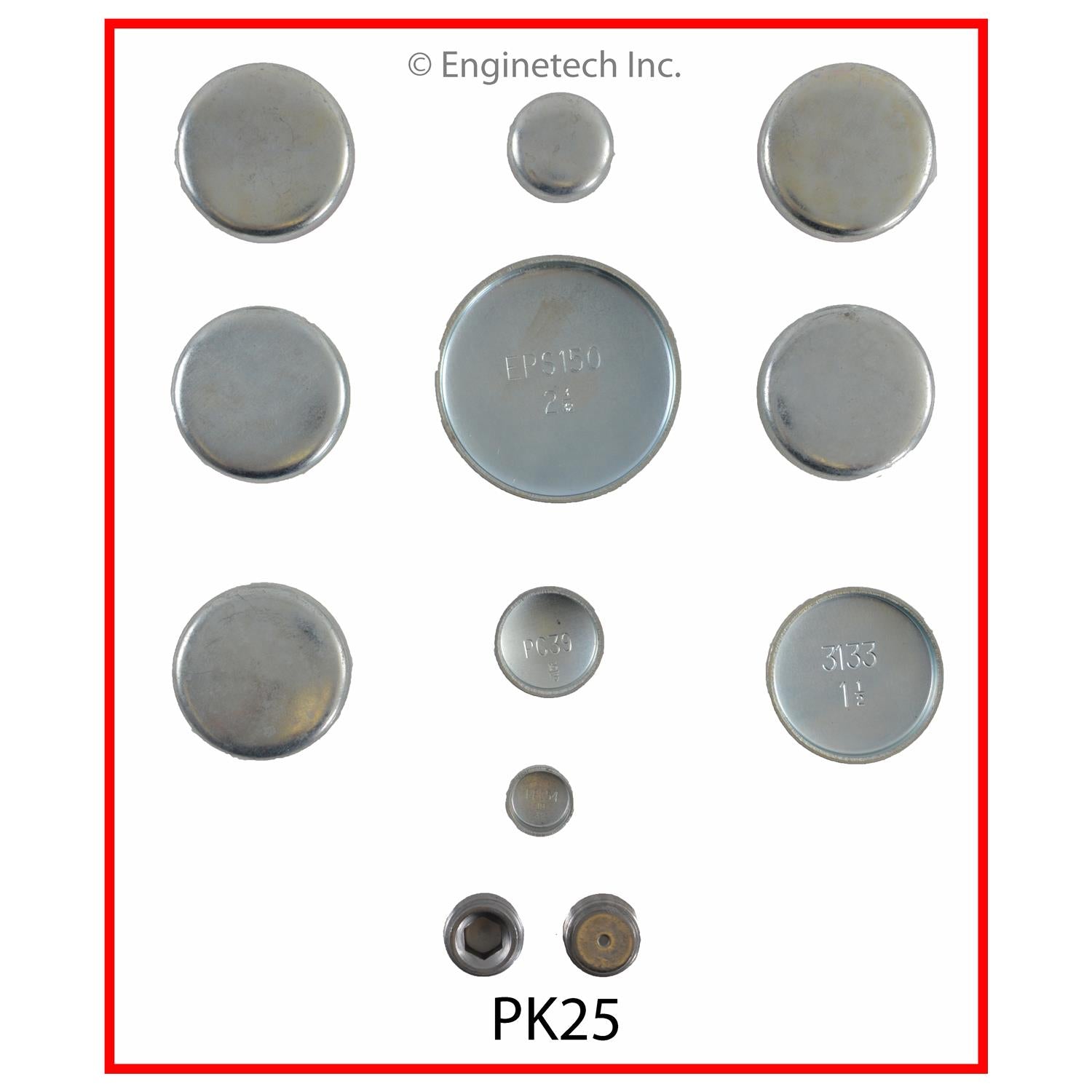 Enginetech PK25 Engine Expansion Plug Kit - Iron for Engine Restoratio ...