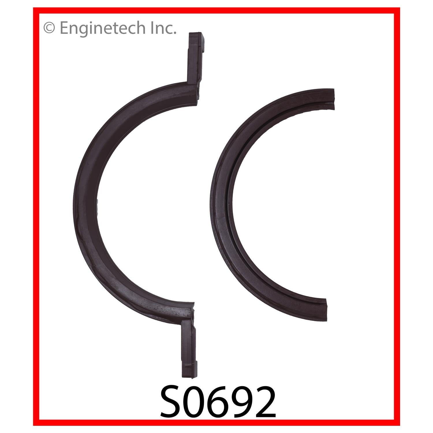 Enginetech S0692 Rear Crankshaft Seal - 2 Piece Single Lip Polyacrylat ...