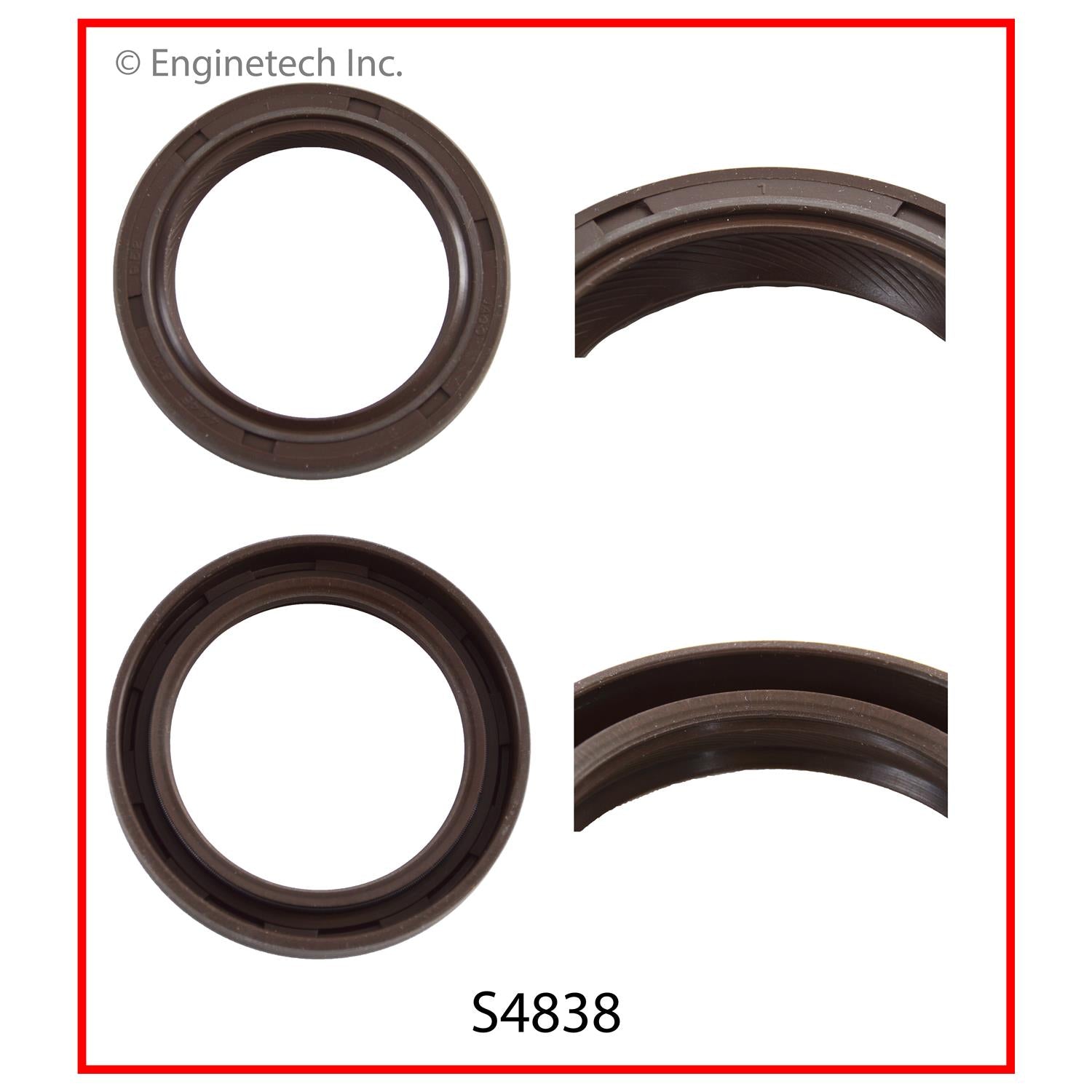 Enginetech Engine Front Timing Cover Seal S4838 for Domestic and Impor ...
